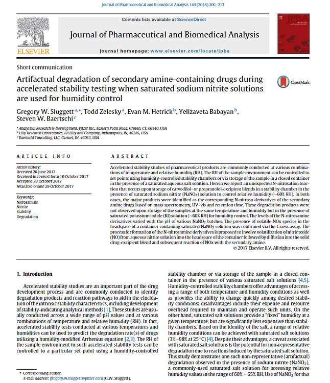 In situ generation of N-nitrosamine derivatives -publication - N ...