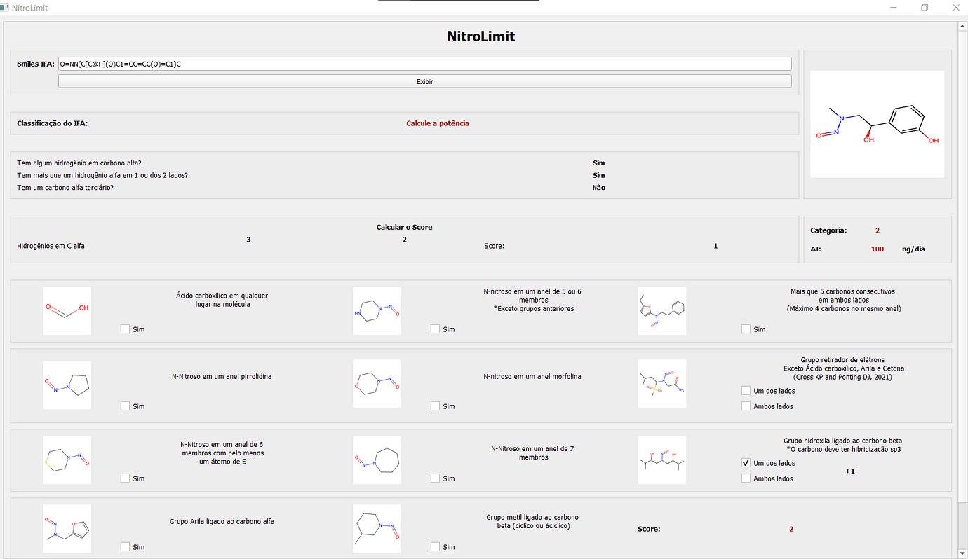 CPCA Calculation System (Python Desktop) - Limits of Nitrosamines - Nitrosamines Exchange